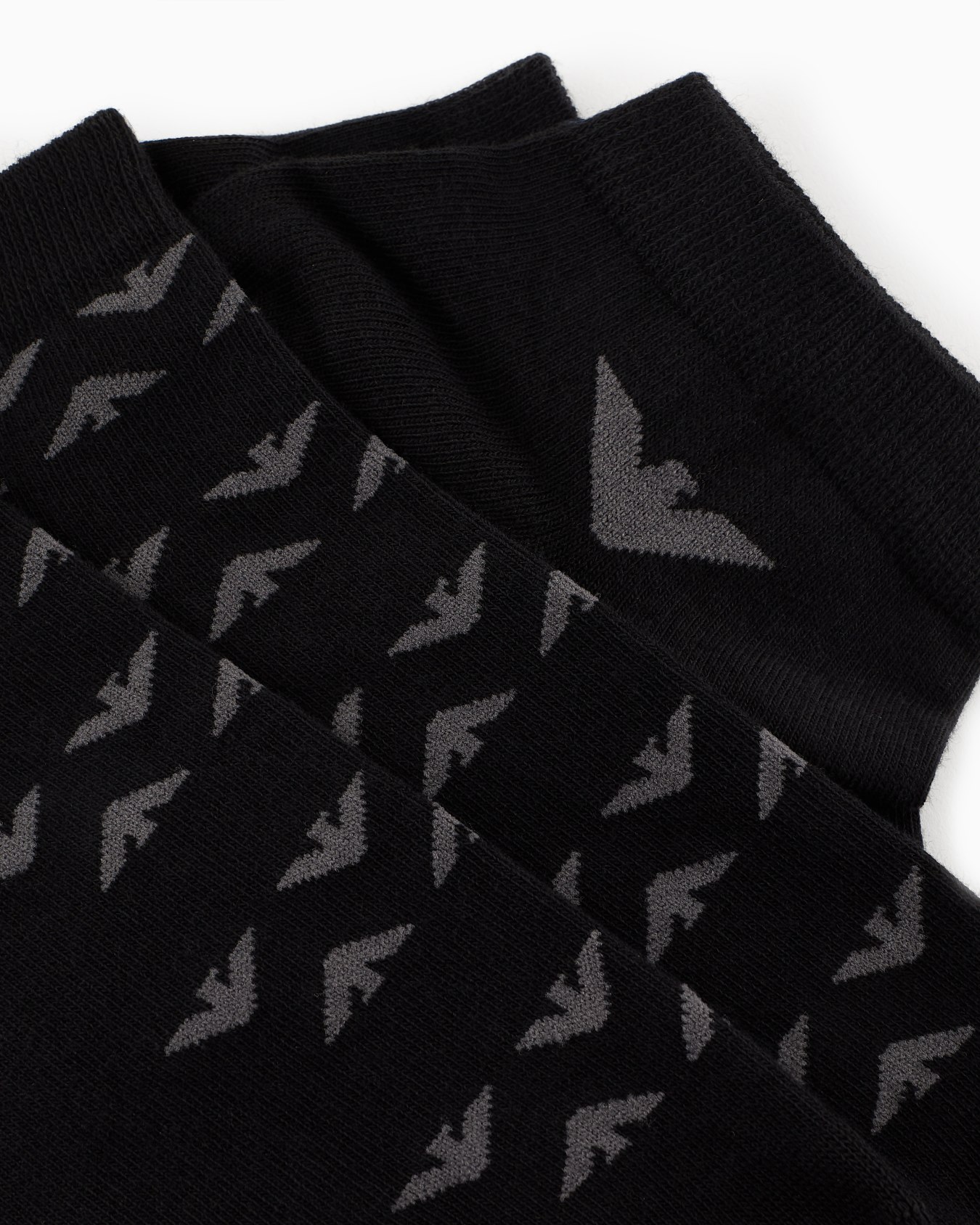 Two-pack of socks with jacquard eagle logo | Emporio Armani