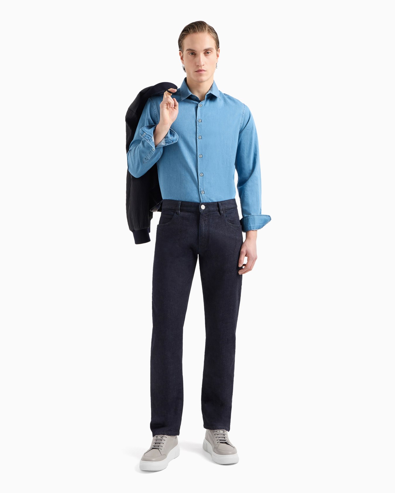 Denim Collection cotton denim shirt | Giorgio Armani