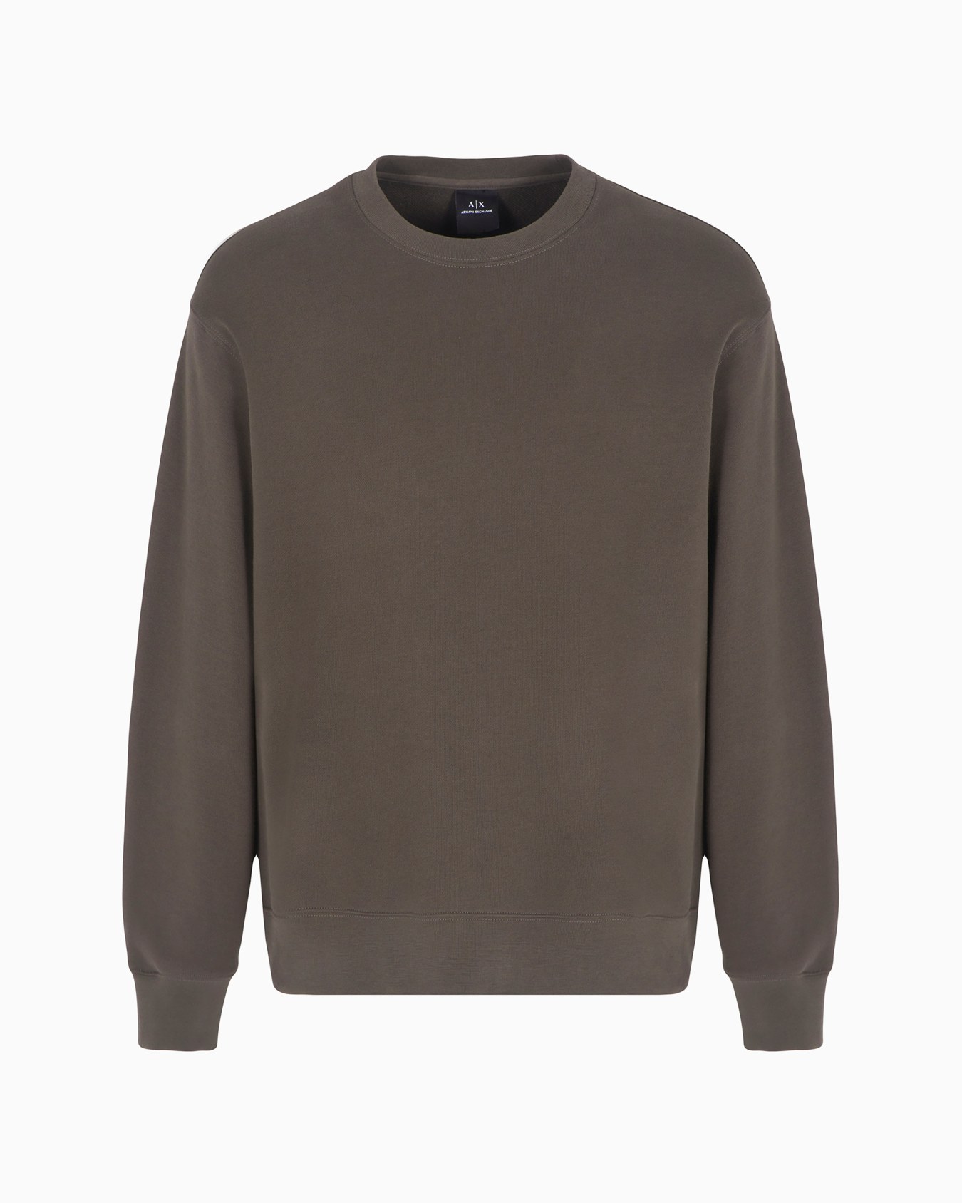 Felpa girocollo con maxi stampa sulla schiena in cotone | Armani Exchange Felpa girocollo con maxi stampa sulla schiena in cotone | Armani Exchange