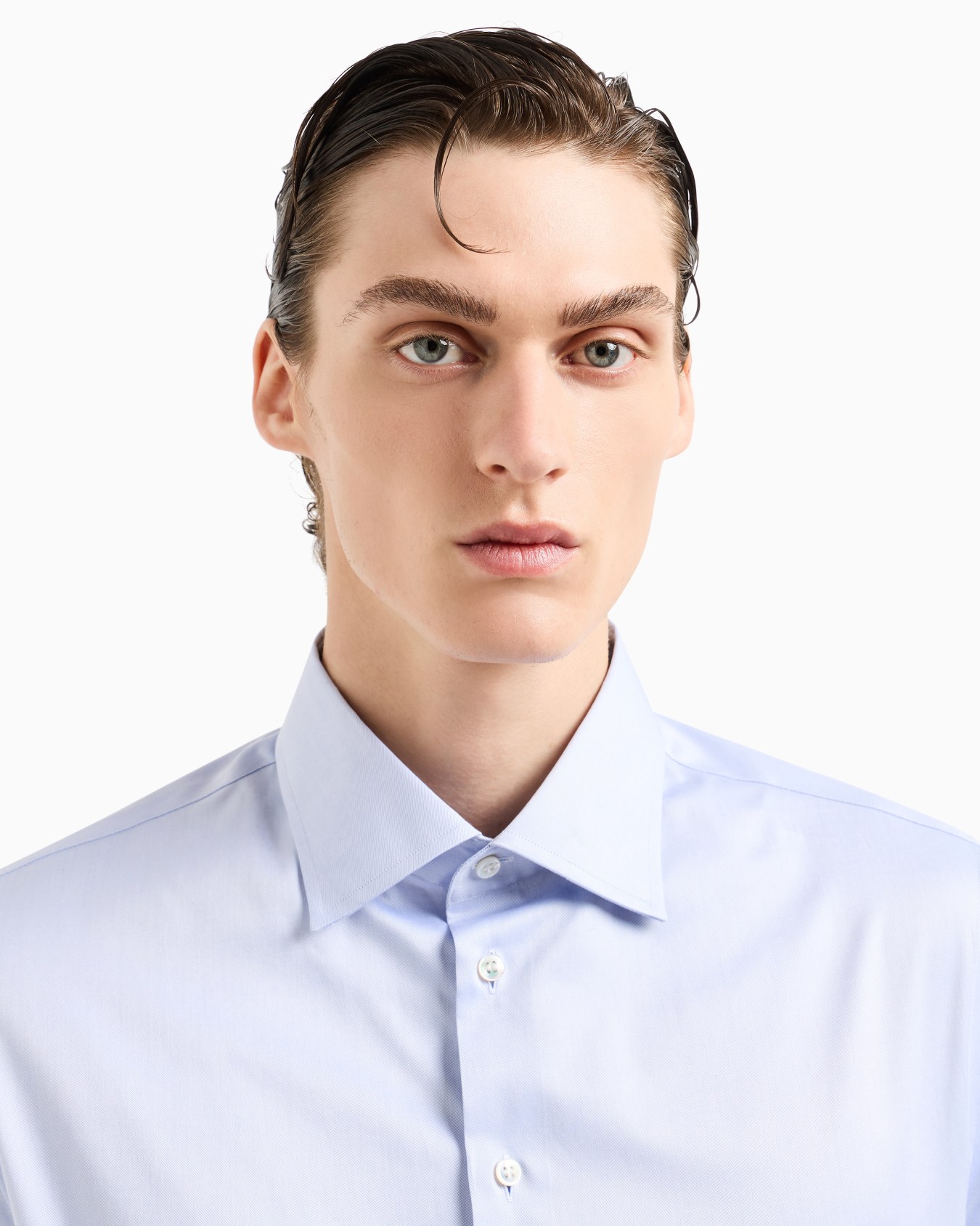Regular-fit classic cotton shirt | Giorgio Armani