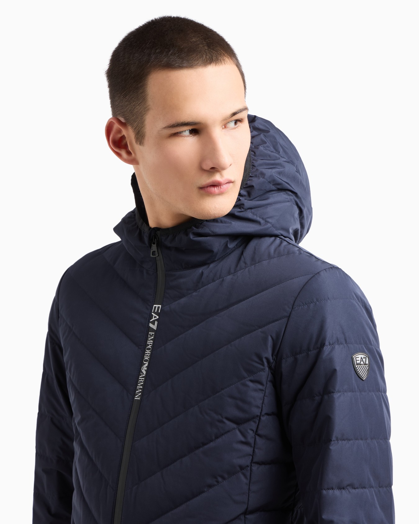 Premium Shield packable hooded down jacket | EA7