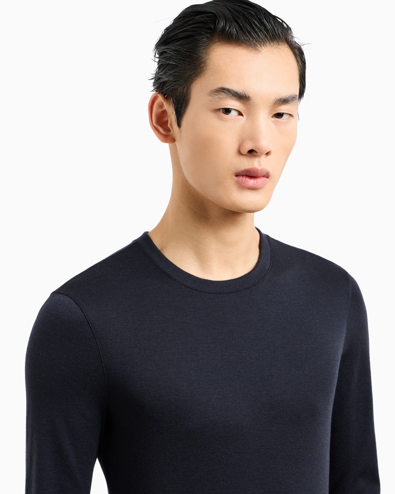 Icon cashmere interlock crew-neck jumper | Giorgio Armani