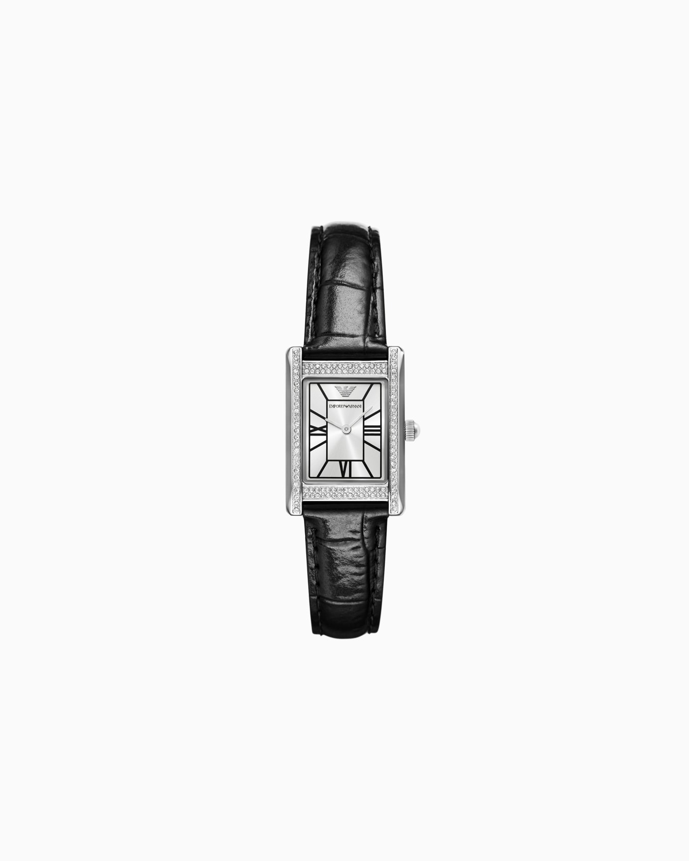 Two Hand Black Leather Watch Emporio Armani Two Hand Black Leather Watch Emporio Armani