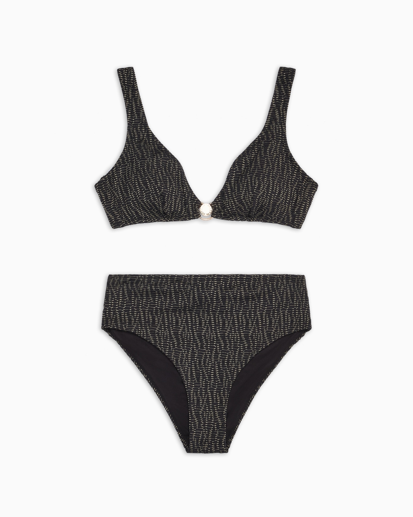 Patterned Lurex Padded Triangle Bikini Emporio Armani Patterned Lurex Padded Triangle Bikini Emporio Armani