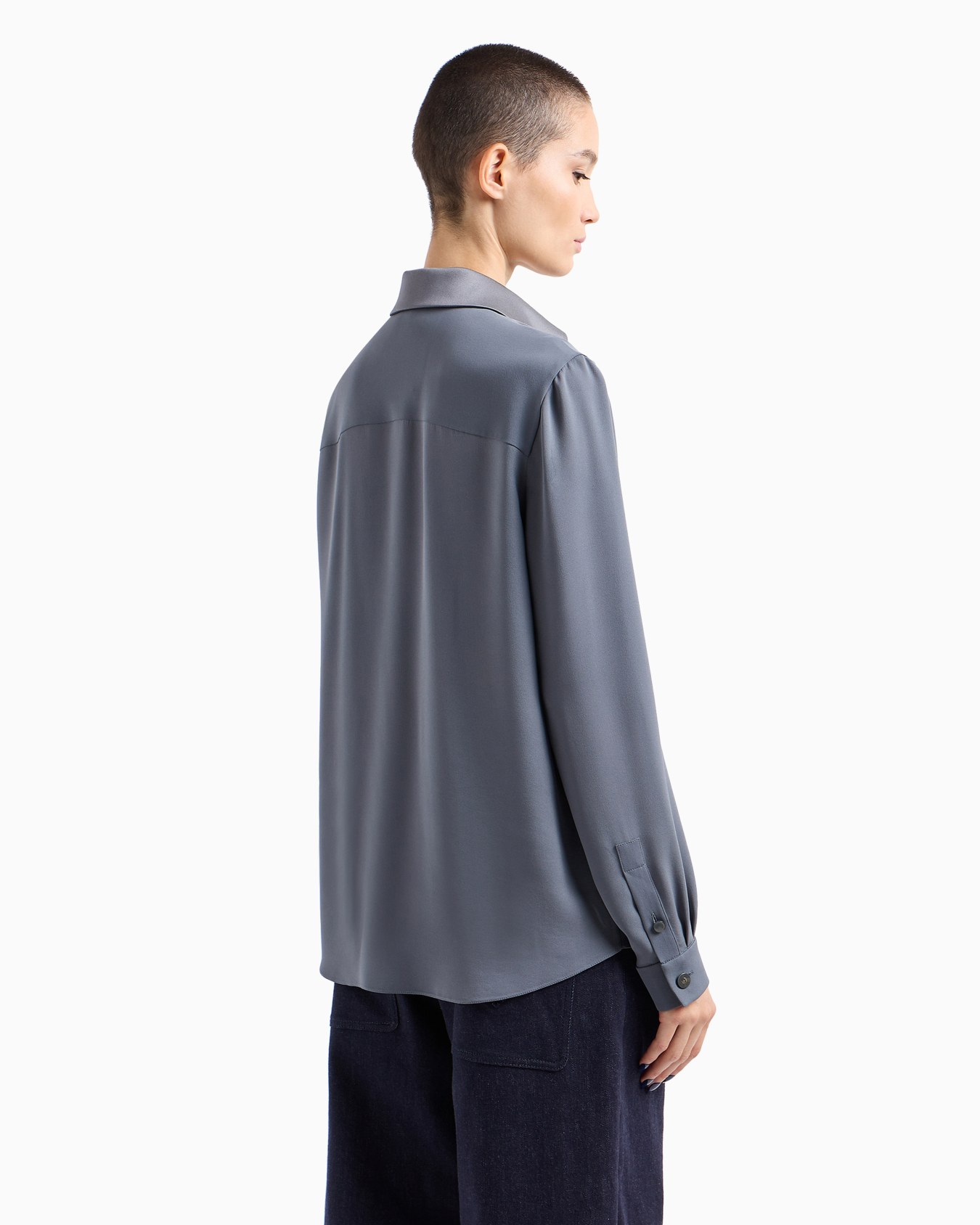 Triple silk georgette shirt | Giorgio Armani