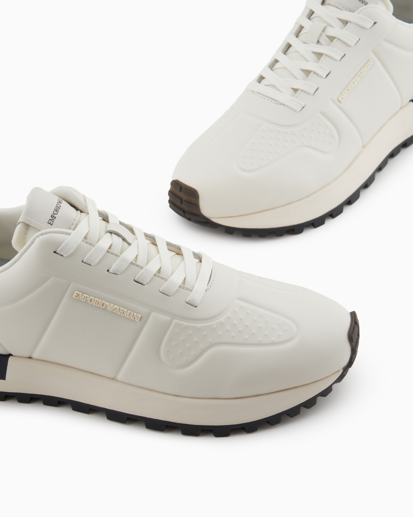 Leather Sneakers With Thermoformed Details Emporio Armani Leather Sneakers With Thermoformed Details Emporio Armani