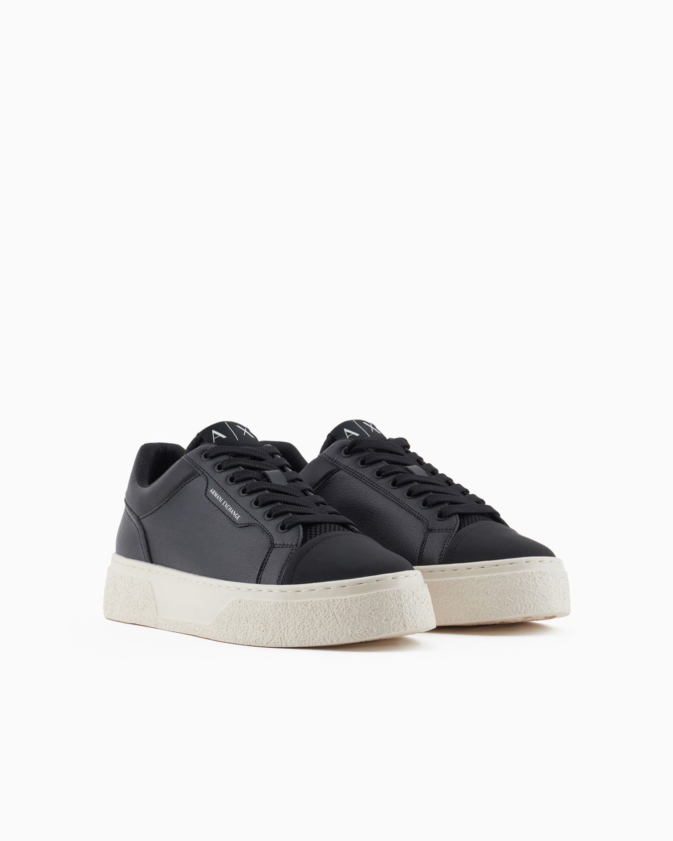 Hammered leather sneakers with contrasting back | Armani Exchange