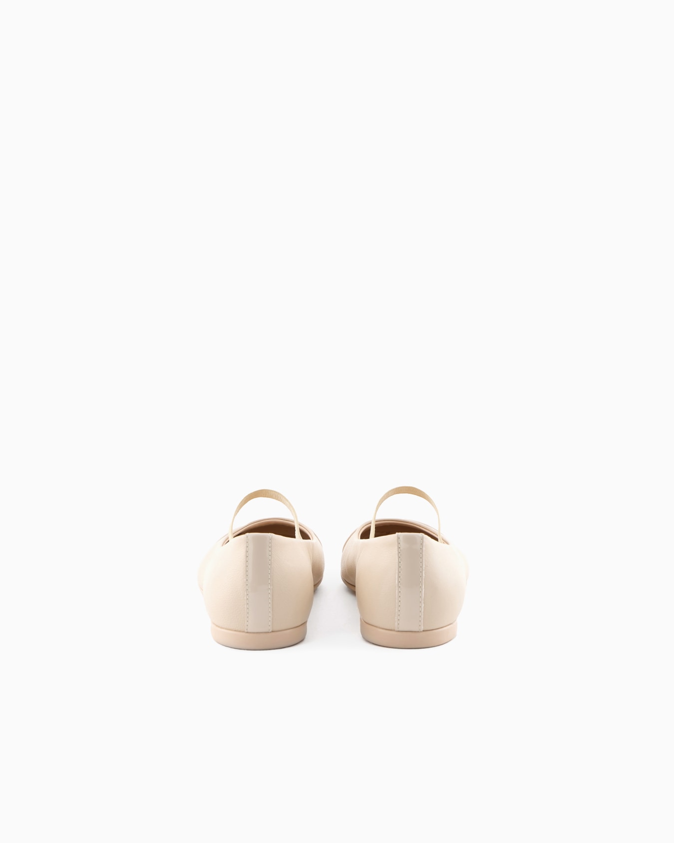 Nappa-leather ballerinas with patent leather toe | Emporio Armani