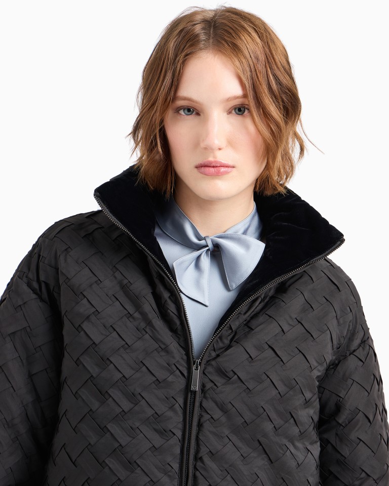 Full-zip jacket in woven technical fabric | Emporio Armani