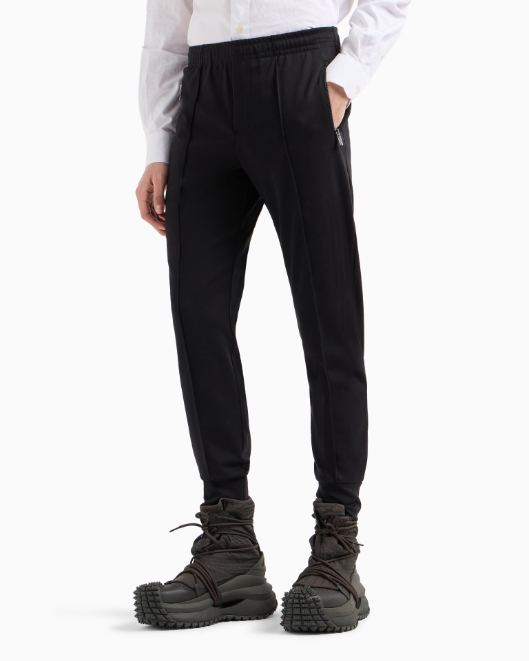 Ponte-di-Roma fabric joggers | Emporio Armani