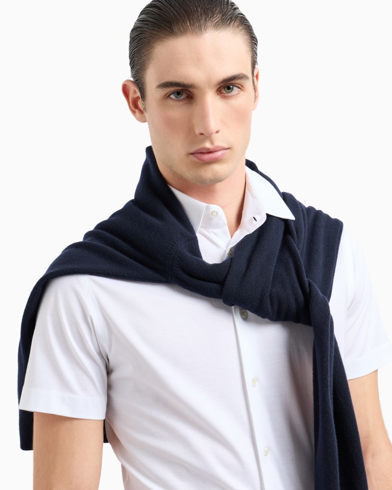 Camicia a maniche corte in jersey di cotone | Giorgio Armani