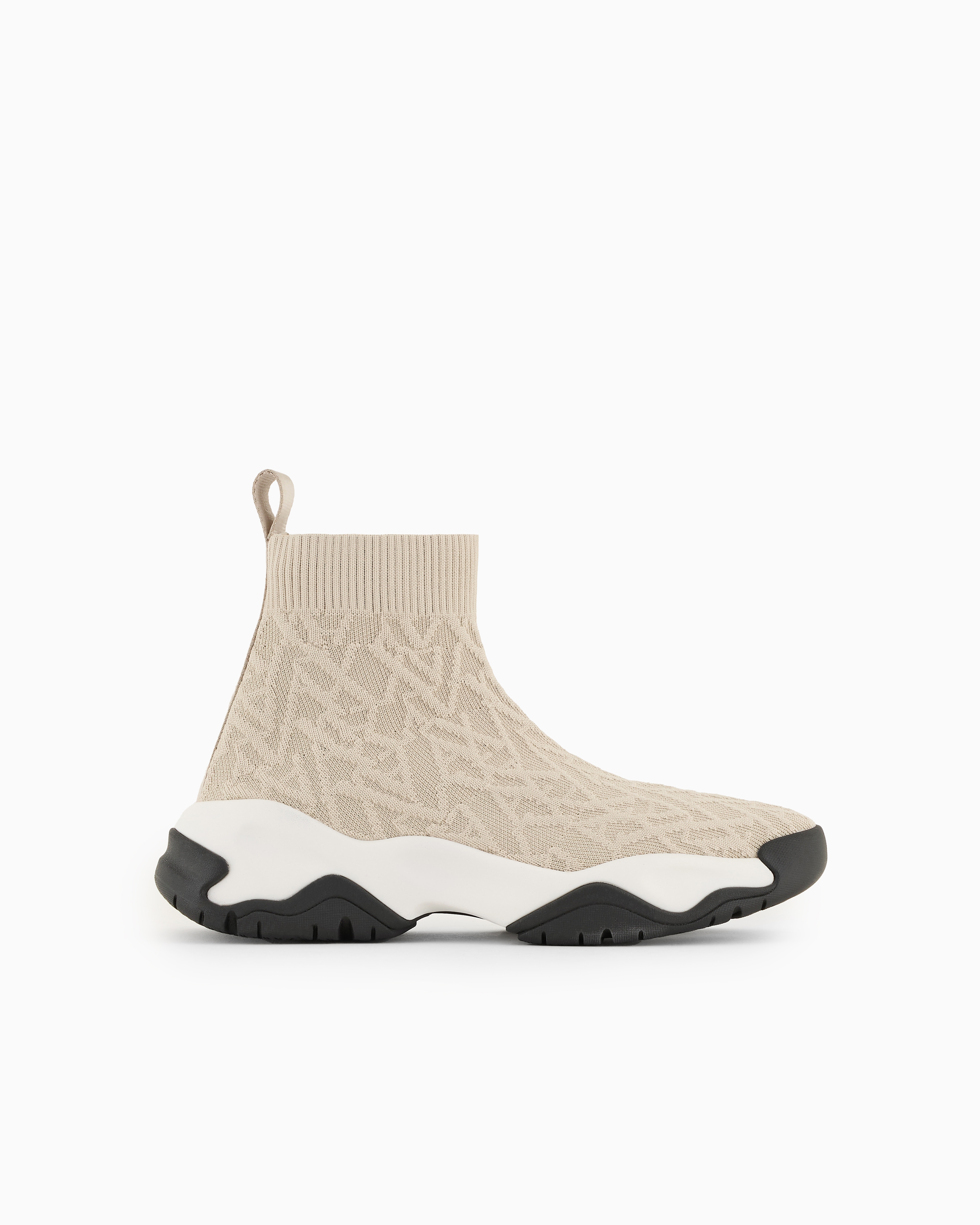 Socks sneakers in stretch fabric with allover logo Armani Exchange
