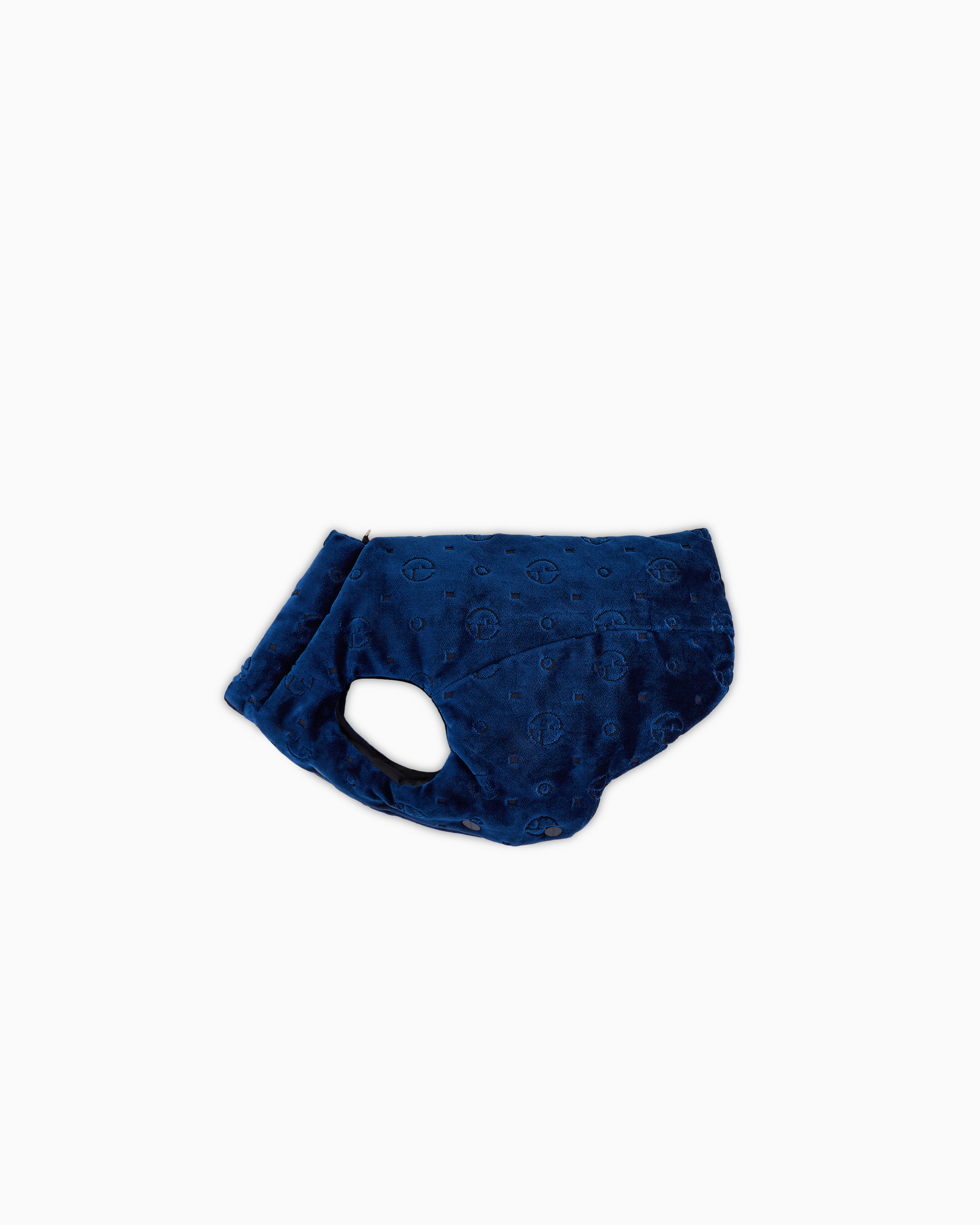 Giorgio Armani Poldo X Coat In Monogram Jacquard Velvet In Blue | ModeSens