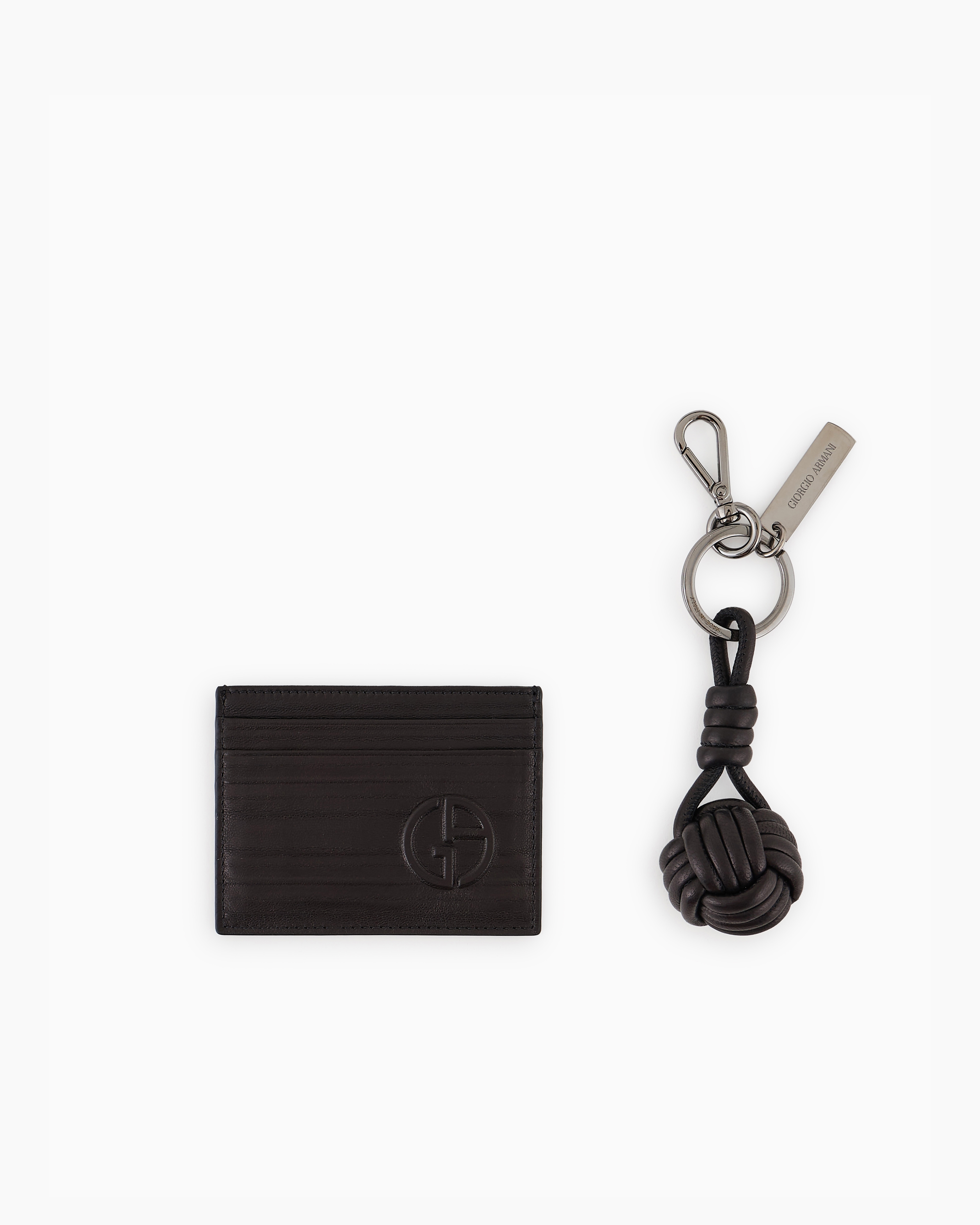 Coffret cadeau avec porte cartes et porte cles Giorgio Armani
