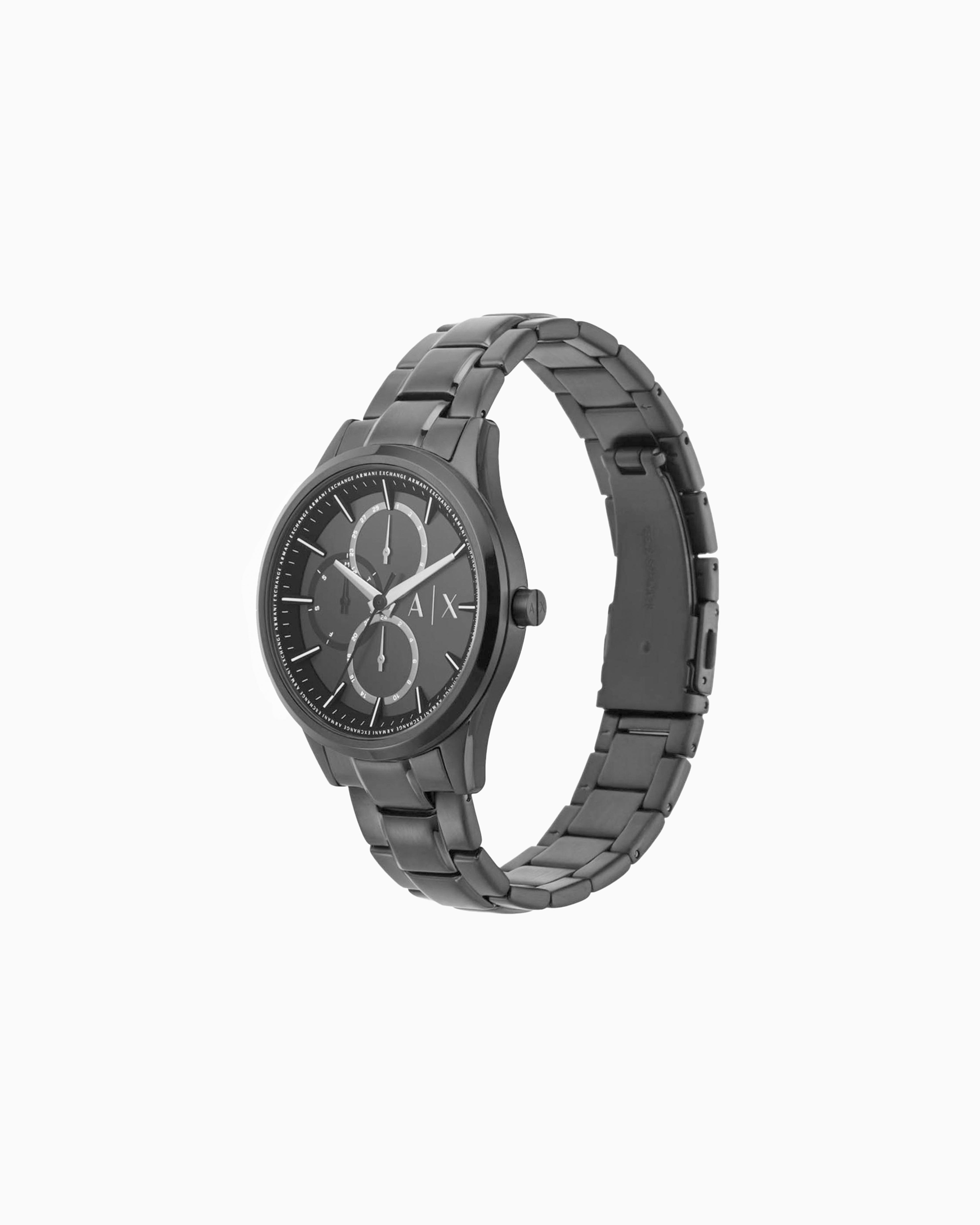 Montre multifonction en acier noir