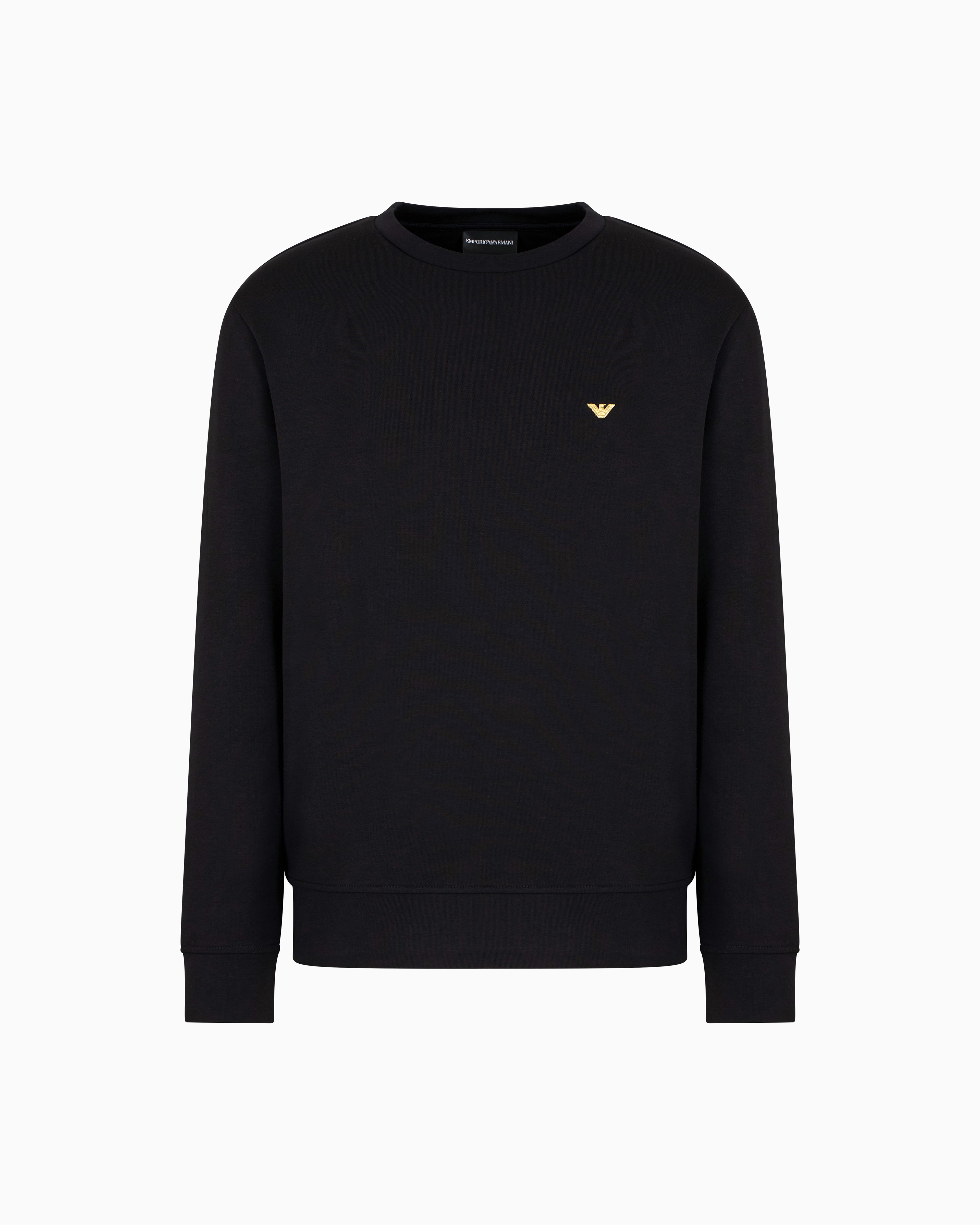 Sweat shirt en jersey double avec broderie
